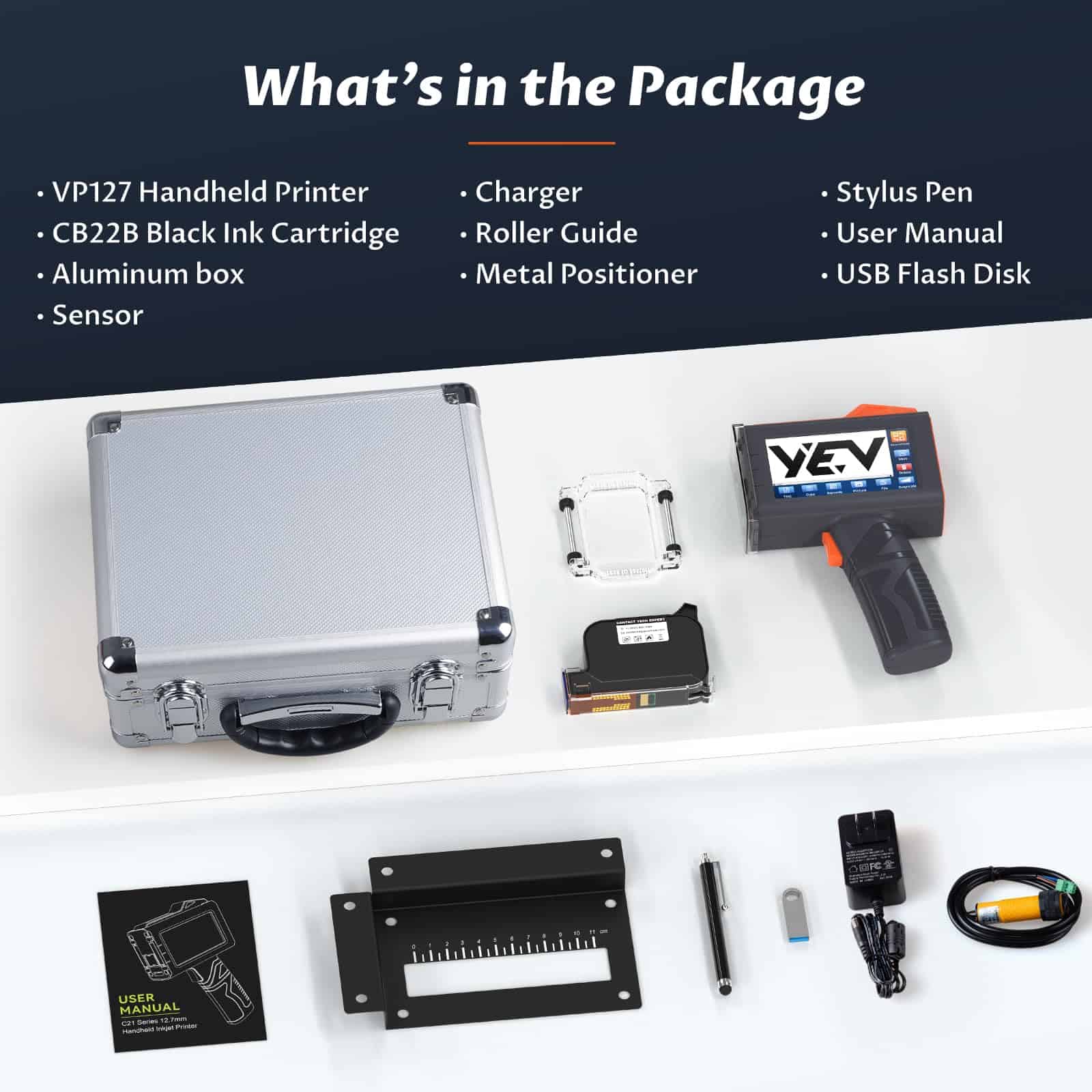 Impresora de inyección de tinta manual YEV VP127 mejorada – Lapson México