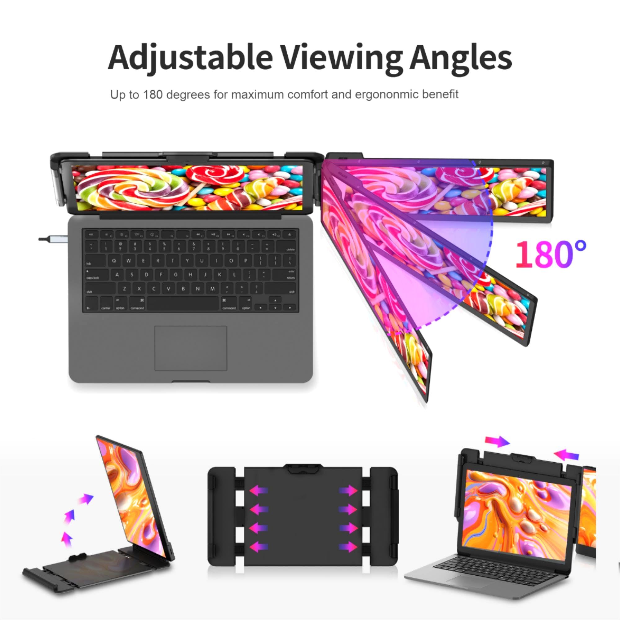 Extensor de Pantalla para Laptop, Monitor Portátil Dual, – Lapson México